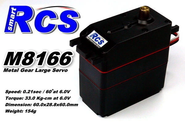 RCS MODEL M8166 RC Metal Gear Super Torque R/C Hobby Large Servo SS812 ...
