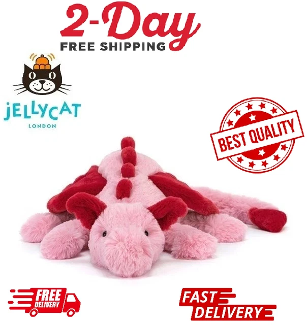 50CM JELLYCAT VALENTINE'S Crimson Heart Dragon Mythical Plush £39.49 ...