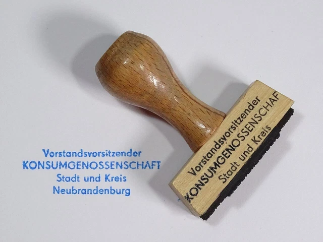 ALTER DDR STEMPEL, Holzstempel Dienststempel "Vorstandsvorsitzender ...