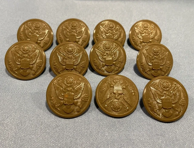 11 1940S WWII US Army Great Seal Sleeve Buttons Estate Buttons £61.50 - PicClick UK
