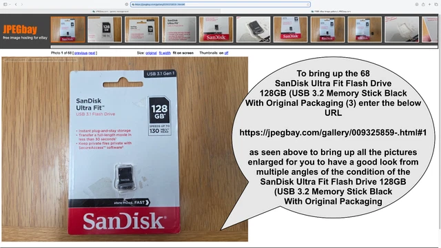 SANDISK ULTRA FIT Flash Drive 128GB (USB 3.2 Memory Stick Black With ...