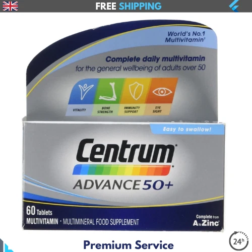 CENTRUM ADVANCE 50 Plus Multivitamins and Minerals tablet, 60 tablets £ ...