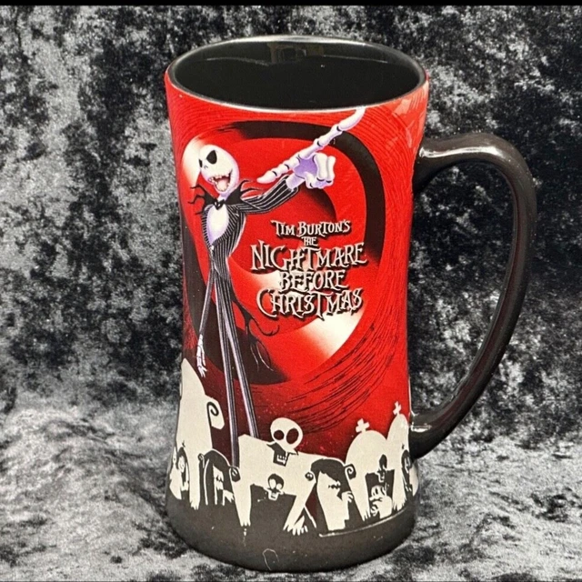 DISNEY STORE TIM Burtons nightmare before Christmas tall coffee mug ...