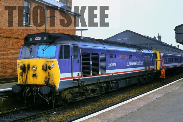 35MM SLIDE BR British Rail Diesel Loco Class 50 50051 1991 Salisbury ...