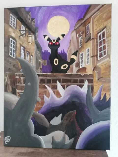 NACHTARA V 189 Umbreon Alt Art Gemälde Leinwand 30x40 Pokemon Tcg EUR ...