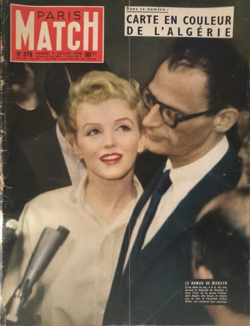 MARILYN MONROE ARTHUR Miller In Copertina Su Paris Match 1956 French ...