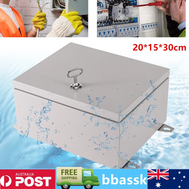 IP44 STEEL ELECTRICAL Enclosure Box Wall-mounted Switchboard 20*15*30cm ...