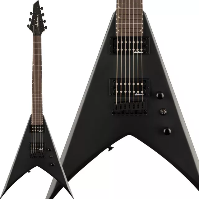 JACKSON JS SERIES King V JS22-7 KV HT Black 7 string electric guitar w ...