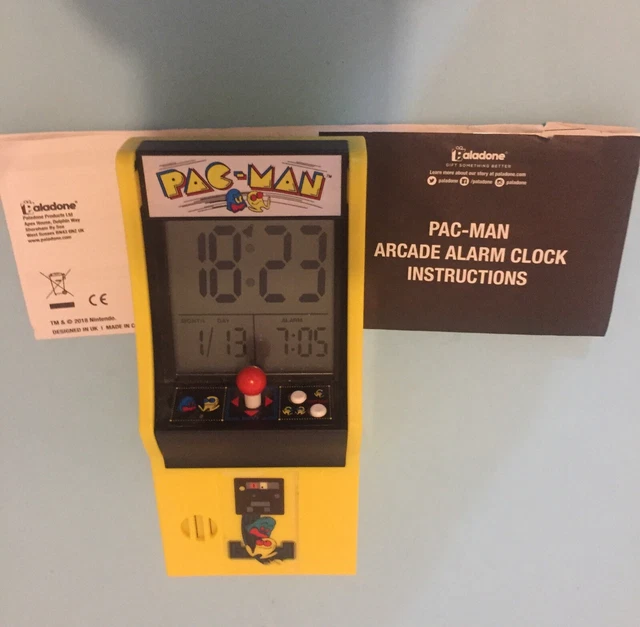PAC-MAN ARCADE MACHINE digital clock fully working VGC £9.99 - PicClick UK
