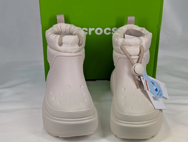 CROCS STOMP PUFF Boots Cream Beige New UK M9/W10 EU 43/44 Winter ...