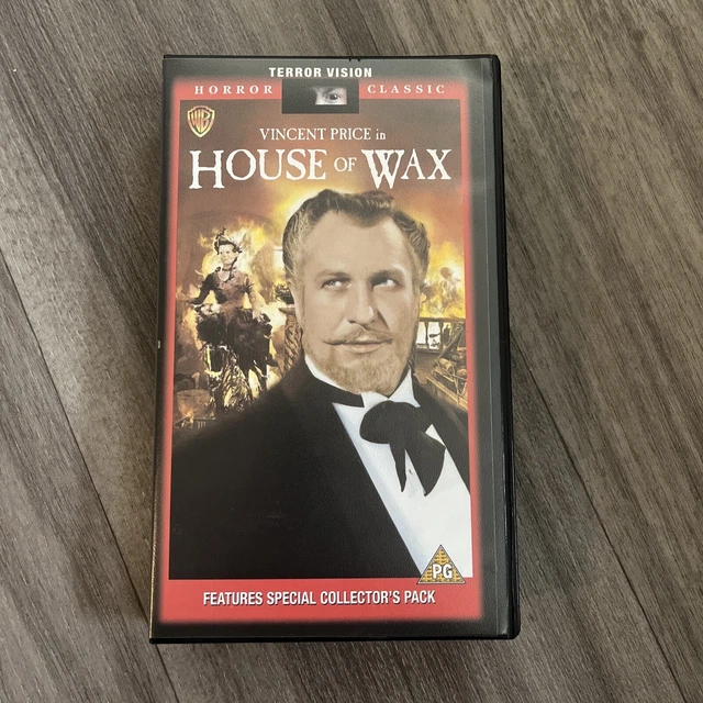 HOUSE OF WAX VHS Terror Vision Horror Classic With 3 Cards Special ...