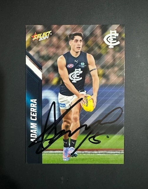 AFL 2024 SELECT Footy Stars Carlton ADAM CERRA Signed Card EUR 6,68 ...