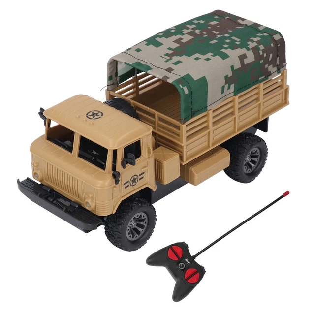 (DESERT COLOR) RC Military Truck Detachable Tent Reinforced Body Frame ...
