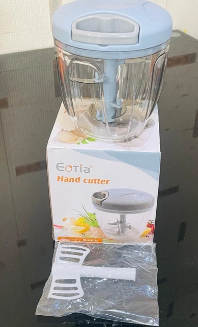 EOTIA STAINLESS STEEL Hand Veggie Cutter 4-Blade with Pull String 700ml ...