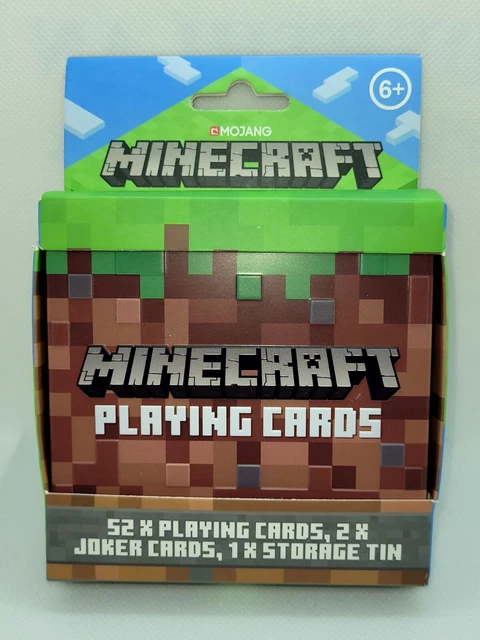 MINECRAFT PLAYING CARDS Standard Card Deck in Collector Storage Tin NEW ...
