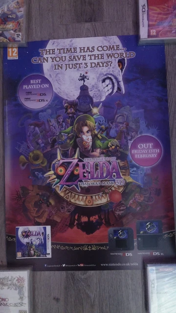 THE LEGEND OF Zelda: Majora's Mask 3D RARE 3DS 42cm x 59cm Promotional ...