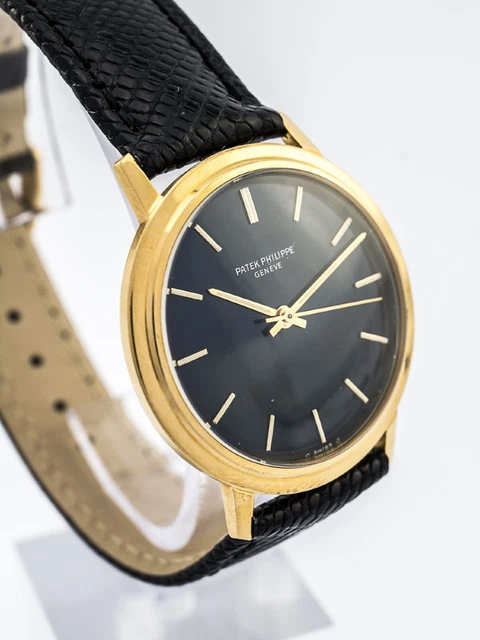 PATEK PHILIPPE ARMBANDUHR CALATRAVA Backwinder 18ct Gold mit Papieren ...