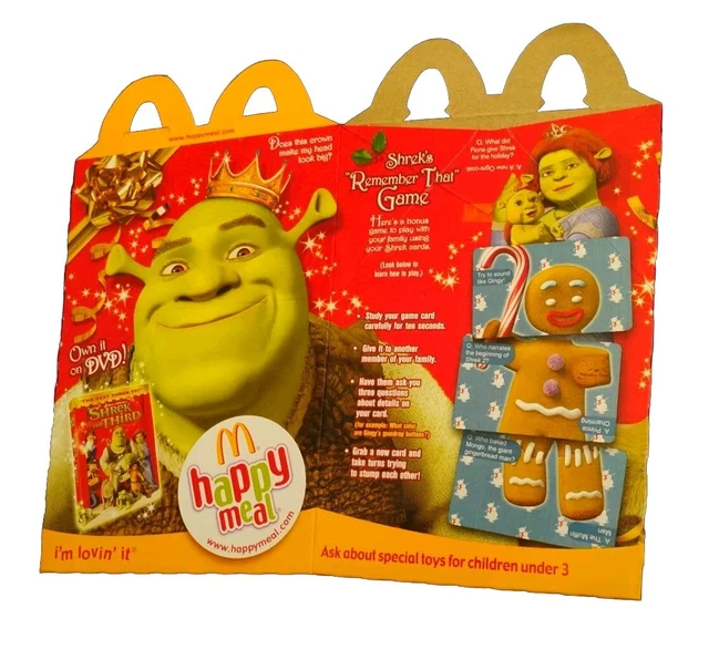 2007 SHREK THE Third McDonald's Happy Meal Box EUR 3,70 - PicClick DE