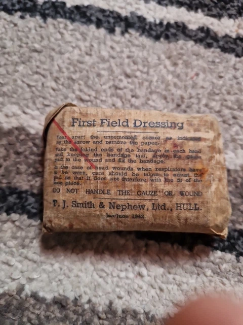 WW2 BRITISH ARMY First Field Dressing dated 1942 £9.00 - PicClick UK