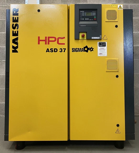 HPC / KAESER ASD37 Rotary Screw Compressor, 22.0Kw, 30Hp, 110Cfm, 10Bar ...