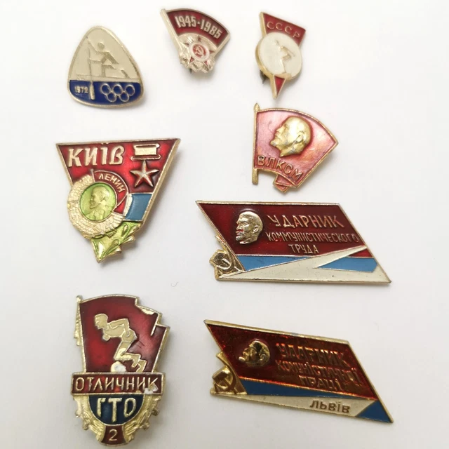 PINS EPINGLETTES URSS Cccp Vintage An 70 Collection Lot 8 EUR 5,00 ...