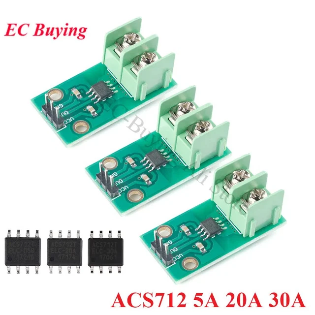 ACS712 HALL EFFECT Current Sensor Module 5A/20A/30A for Arduino AC/DC ...