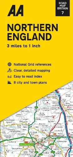 ROAD MAP NORTHERN England (Map) Road Map Britain EUR 7,95 - PicClick DE