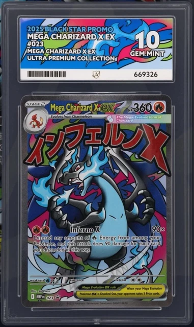POKÉMON TCG MEGA Charizard X EX Promo Ultra Premium Collection ACE 10 £ ...