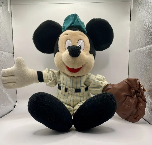 VINTAGE DISNEY MICKEY Mouse Baseball Plush Disneyland Walt Disney World ...