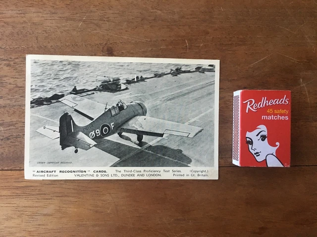 RARE WW2 VINTAGE Raf Aircraft Recognition Series Grumman Martlet Iv ...