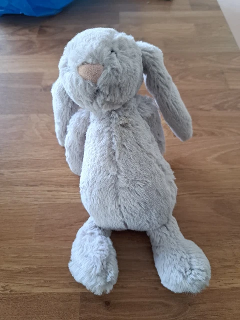 JELLYCAT SMALL BASHFUL Grey Bunny Rabbit Soft Plush Toy 8" Inch £7.00 ...