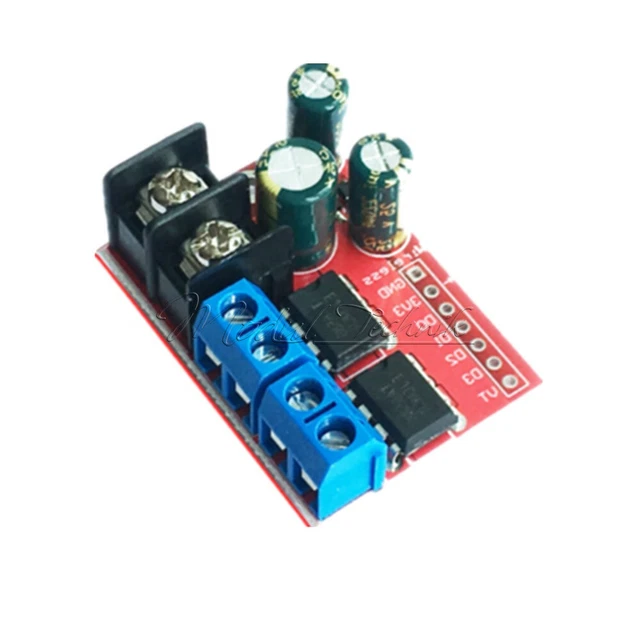DUAL DC MOTOR Drive Remote Control Double H-Bridge 5A PWM Speed Control ...