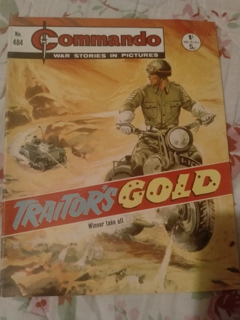 COMMANDO TRAITOR'S GOLD No484 1970 1d / 5p C.P War Story Picture Comic ...