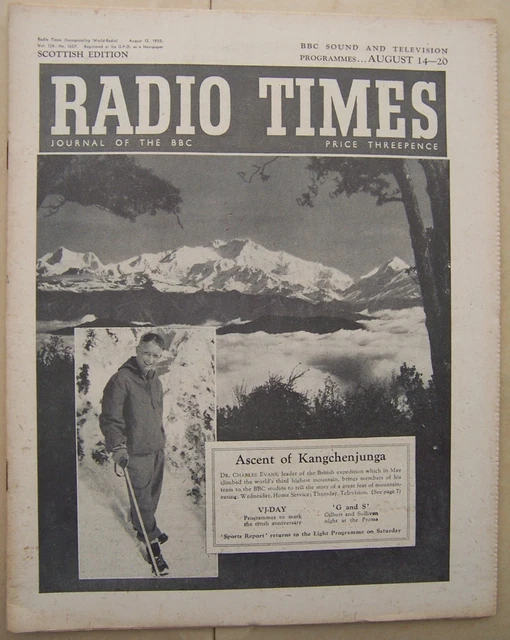 RADIO TIMES/1955/KANGCHENJUNGA/WILFRED HYDE White/Tony Britton/Lester ...