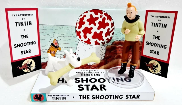 TINTIN COMIC ACTION Figure Set on Custom THE SHOOTING STAR Display ...