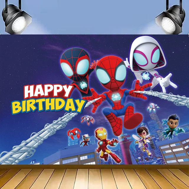 SPIDEY AND HIS Amazing Friends Birthday Backdrop Banner Photo ...
