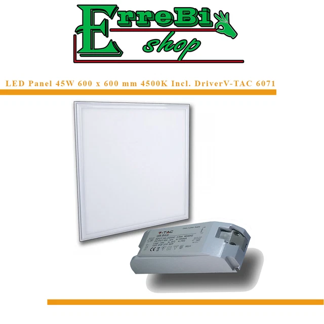 LED PANEL ROOF PANELS SUSPENDED MOUNT 60x60 45W SLIM 4500K° V-TAC 6218 ...