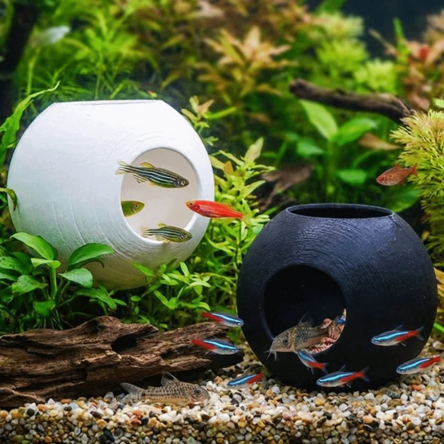 SPHERICAL AQUARIUM FISH Shelter 3D Printed Fish Tunnel Toy Reduce Fish ...