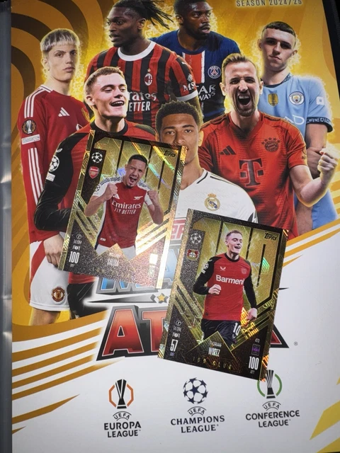TOPPS MATCH ATTAX 2024/25 William Saliba & Florian Wirtz 100 Club Cards £5.92 - PicClick UK