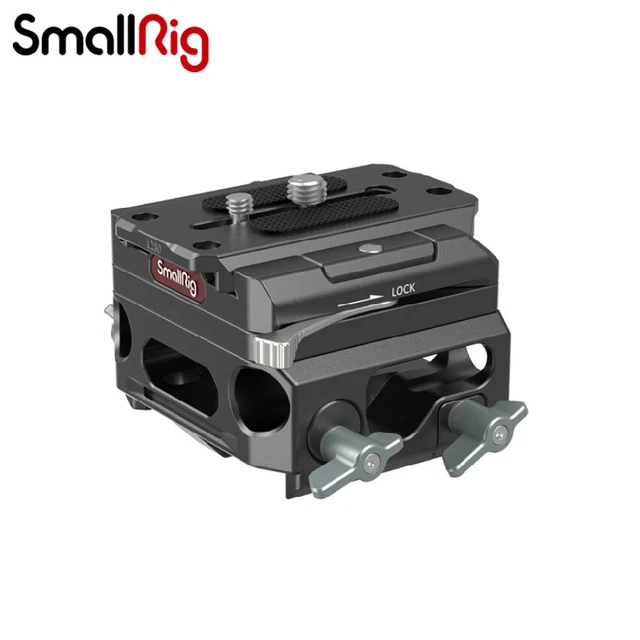 SMALLRIG LIGHTWEIGHT BASEPLATE Riser System with Dual 15mm Rod Clamp ...