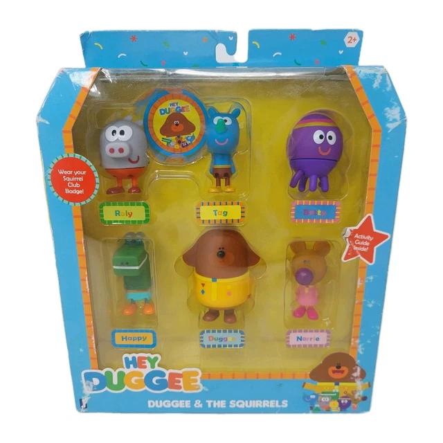 HEY DUGGEE & The Squirrels Set: 6 Figures & Badge: ROLY Tag BETTY Happy ...