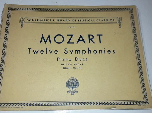 MOZART / 12 symphonies for piano duet book 1 £20.00 - PicClick UK