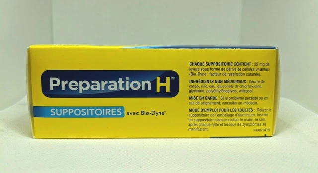 PREPARATION H SUPPOSITORIES *LOT of 2* Bio-Dyne Multi-Symptom Relief 48 ...