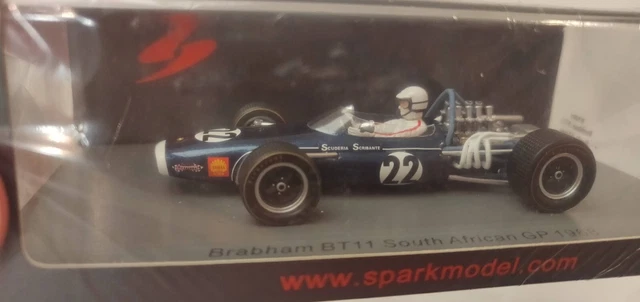 SPARK 1/43 BRABHAM Bt11 South African Gp 1968 Dave Charlton #22 Ref : S7089 EUR 80,00 - PicClick IT