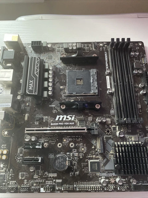 MSI B450M PRO-VDH Max AM4 Motherboard £40.24 - PicClick UK