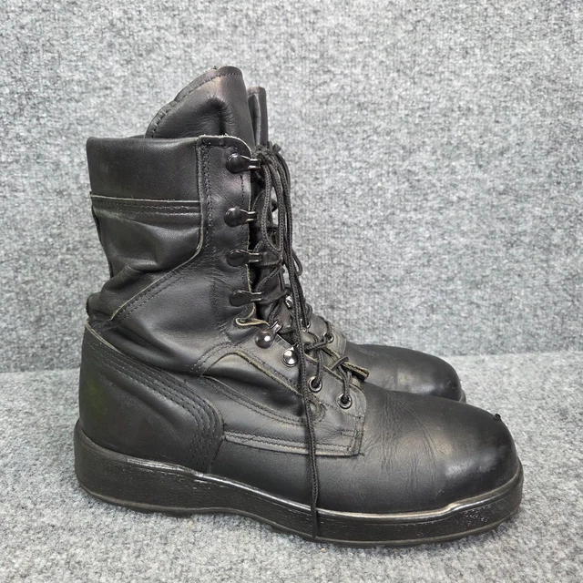 MCRAE 9052 NAVY Steel Toe Made In USA Mens Black Wide Tactical Boots ...