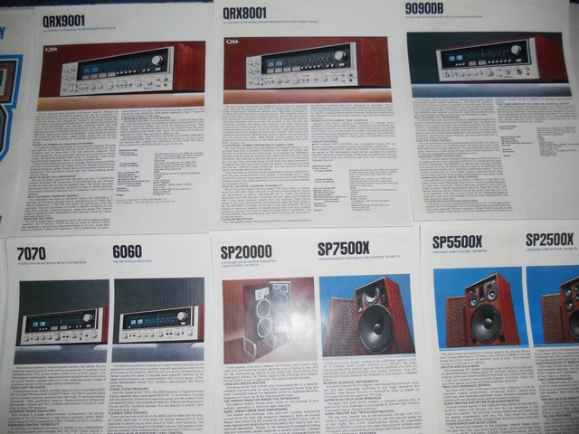 SANSUI 1976 BROCHURE, QRX-9001, 8001, 9090DB, 8080DB+ Spkrs 12 Pg ...
