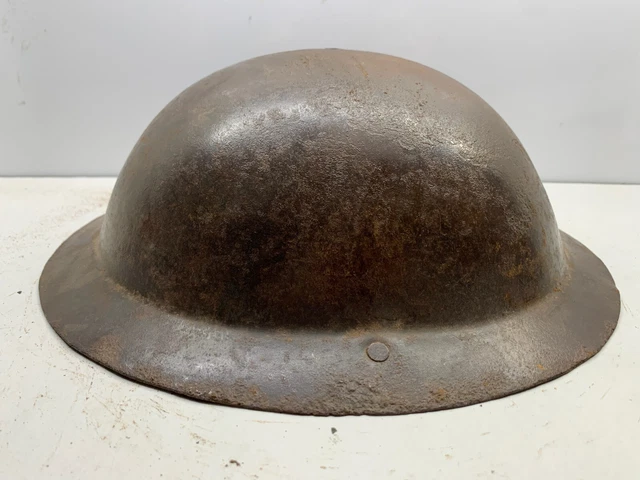 ORIGINAL BRITISH ARMY Mk1* Brodie Helmet - WW1 / WW2 Combat Sevice ...
