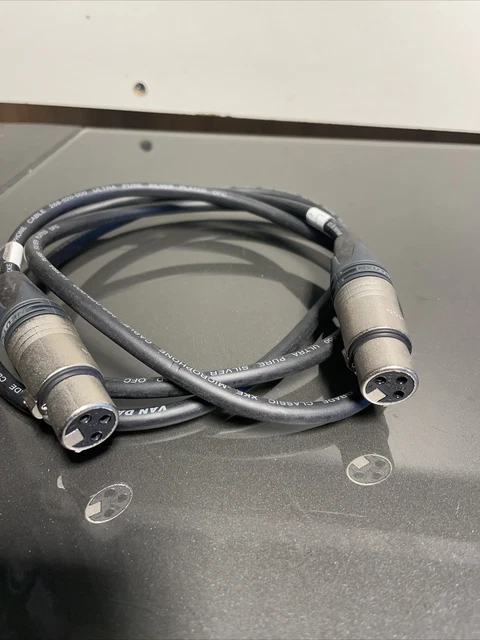 VAN DAMME MICROPHONE Cable Balanced Lead Male to Male XLR Mic Neutrik ...