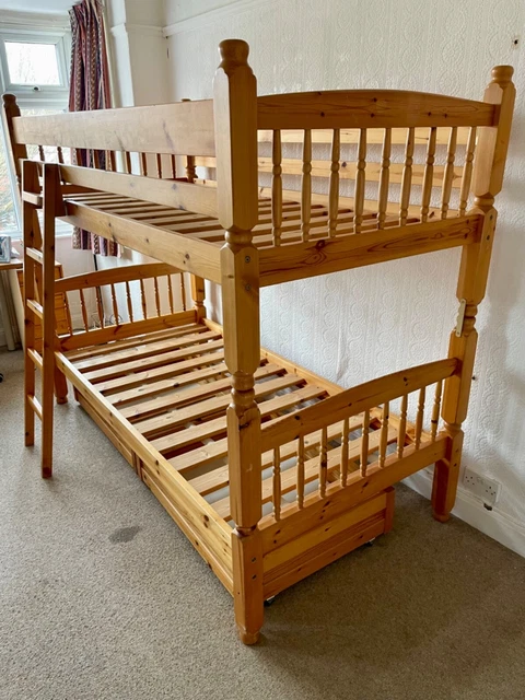 PINE BUNK BEDS used £52.72 - PicClick UK